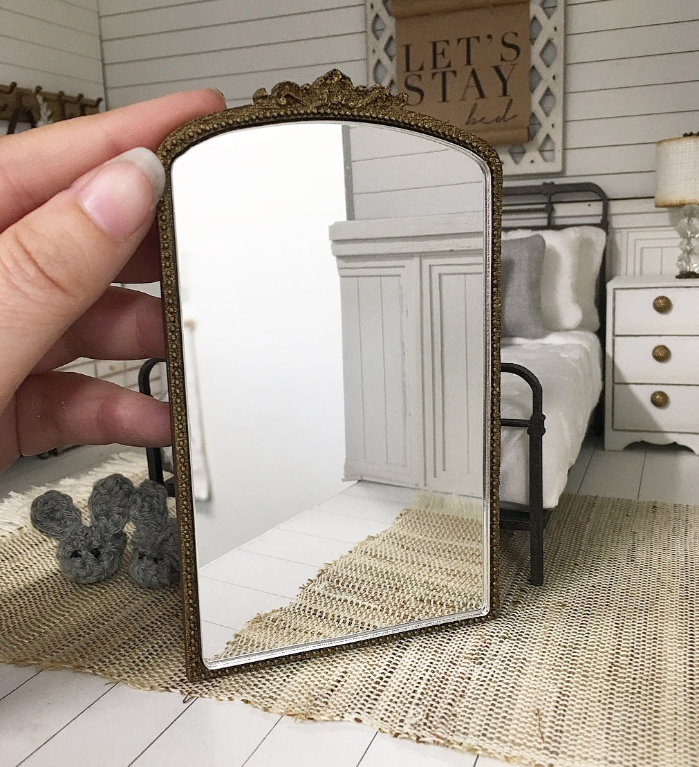 Miniature 1:12 | Farmhouse Extra Large antique bronze mirror ...