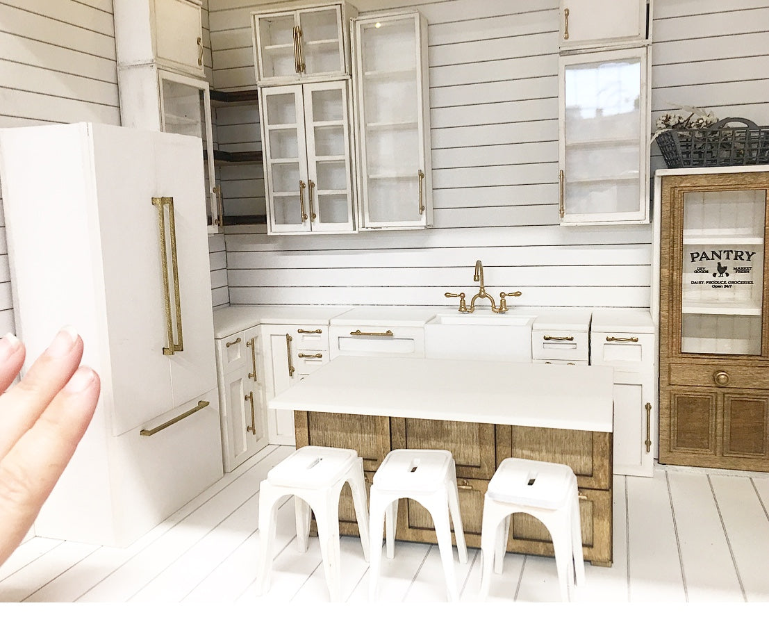 1:12 Scale | Miniature Farmhouse Pantry Kitchen Combination ...