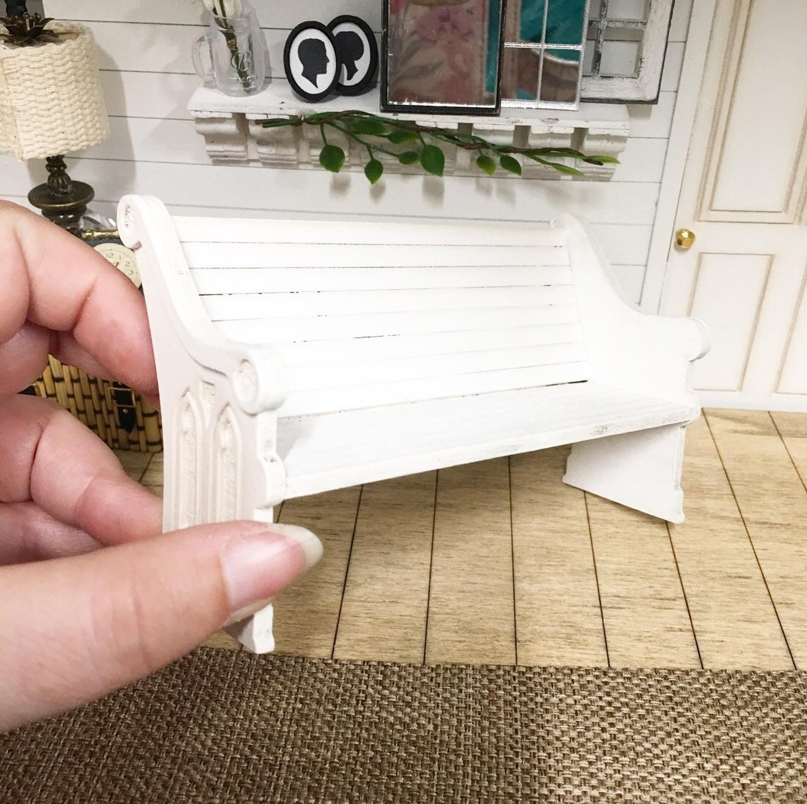 Miniature White Etched Detail Pew Bench – MyMiniatureEmporium