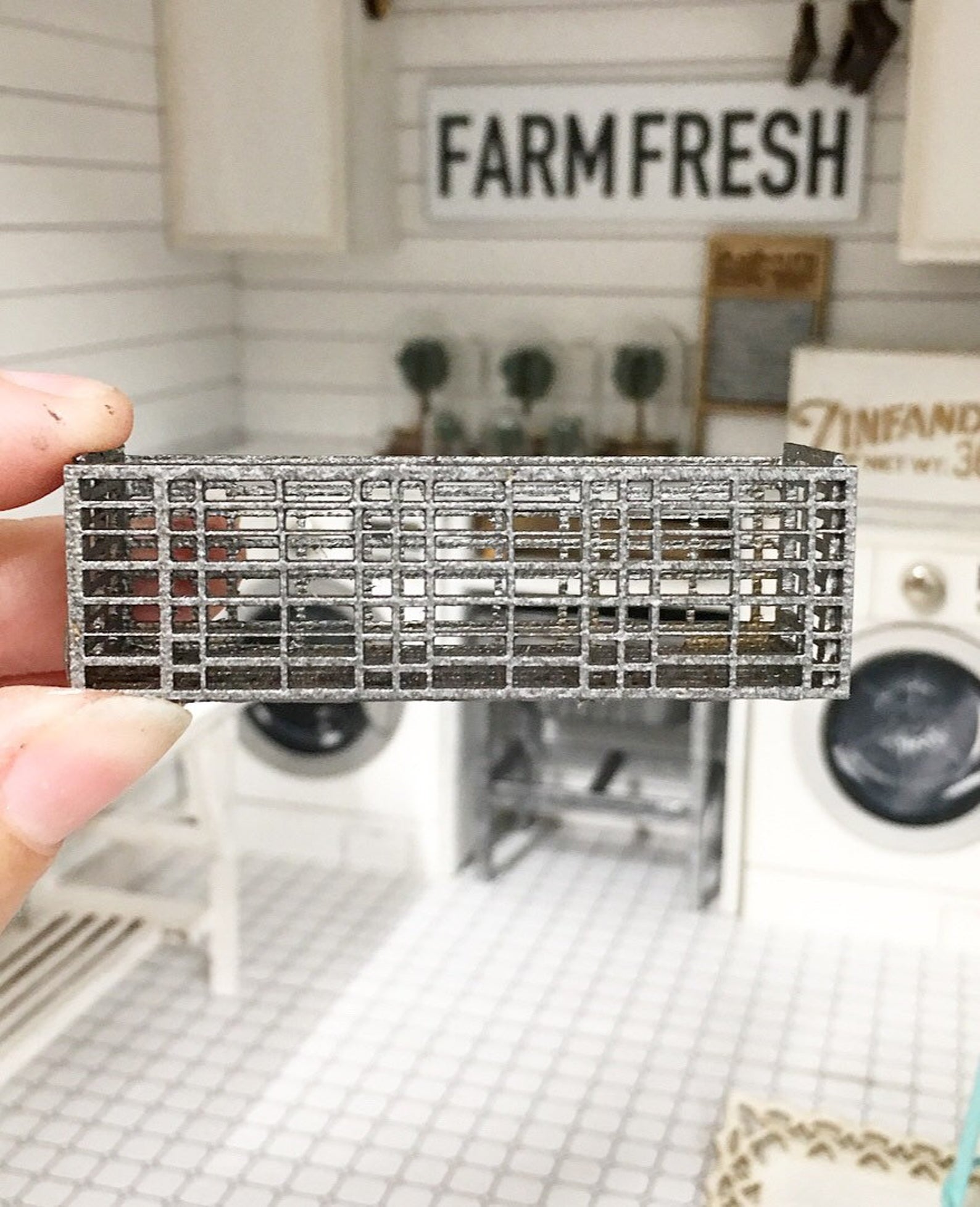 Miniature Mesh Wall Basket – MyMiniatureEmporium