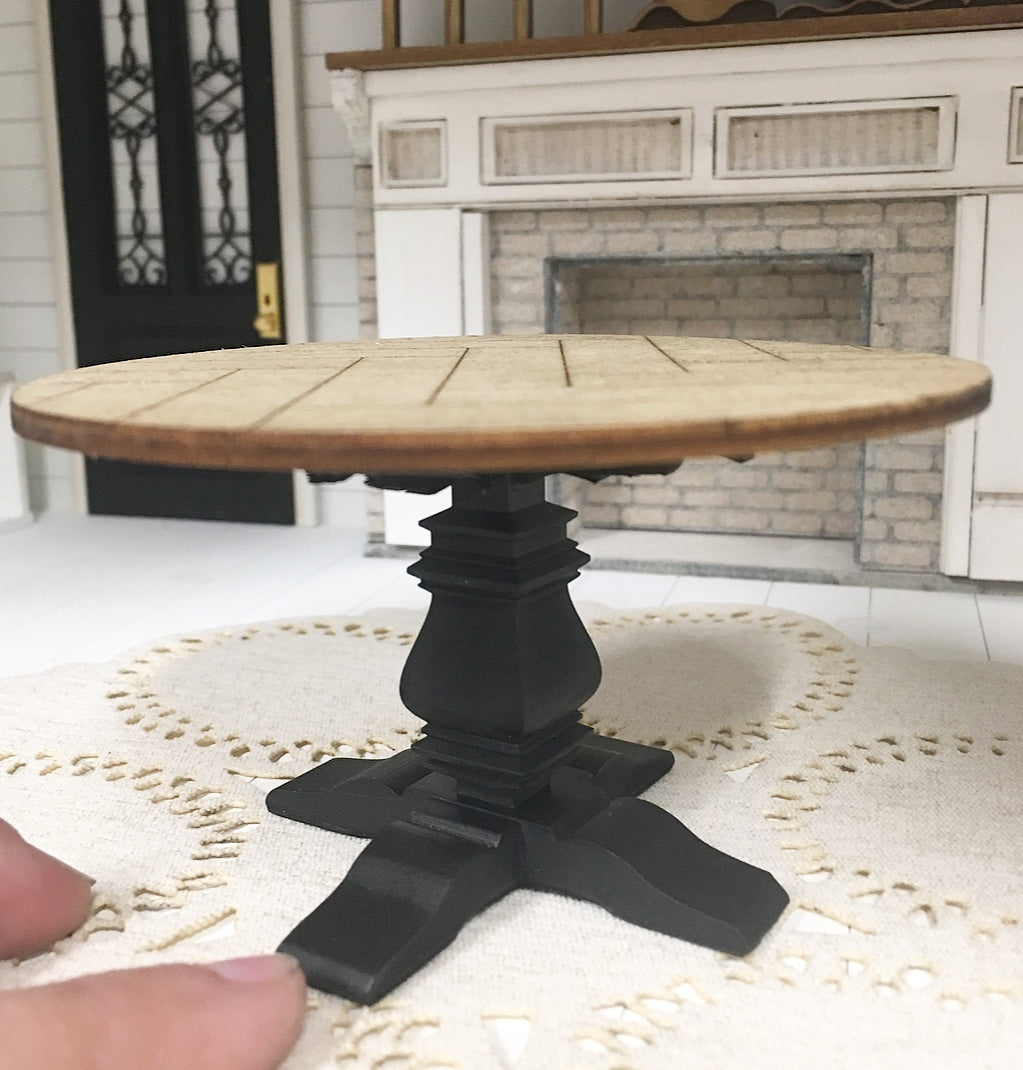 1:12 Scale | Miniature Farmhouse Round Windsor Table – MyMiniatureEmporium